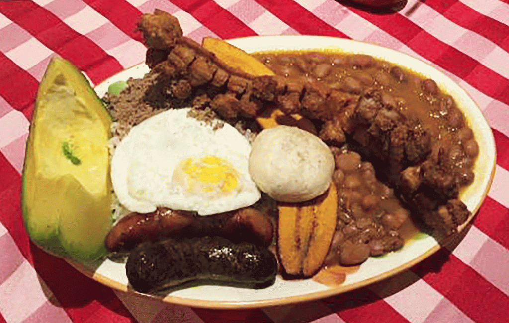 Bandeja Paisa Colombias national dish. Colombian travel
